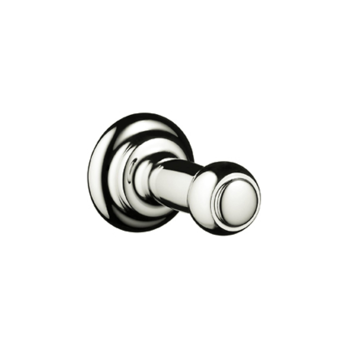 hansgrohe Hook Timeless 1-inch Classic Towel Holder in Polished Nickel, 06096830