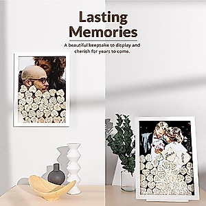 GLM Premium Wedding Guest Book Alternative with Welcome Sign and 85 Hearts - A Perfect Piece to Rustic Wedding Decorations for Ceremony Outside, an Alternative for Your Guest Book Wedding Reception!