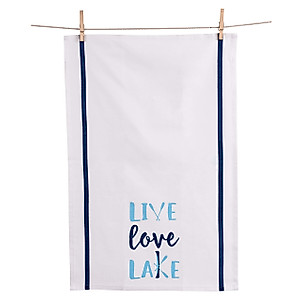 KAF Home Pantry Live Love Lake Kitchen Dish Towel Set of 4, 100-Percent Cotton, 18 x 28-Inch