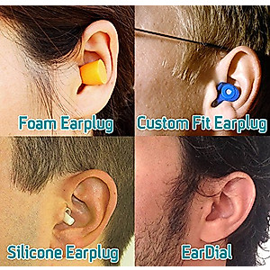 EarDial HiFi Earplugs - Invisible Hearing Protection for Concerts, Music Festivals, Musicians, Motorcycles and other Discreet Comfortable High Fidelity Noise Reduction. With Compact Case and App