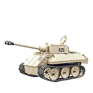 General Jim's Military Series WW2 Building Blocks Toy Set - German Army Leopard VK-1602 Reconnaissance Battle Tank Building Blocks Set