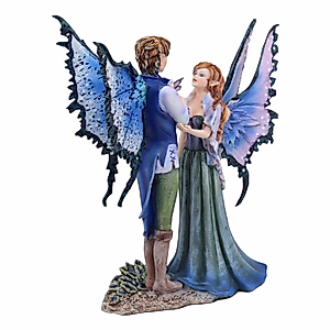 Ebros Amy Brown Family Love Fairy Mother Father and Baby Child Statue 9.5" Tall Fantasy Mythical Faery Garden Magic Collectible Figurine Fairies Pixies Nymphs Decor