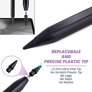 iPad Air Pencil 2024 - Stylus Pen for iPad Air M2 11" 13", iPad 10th 9th Generation, iPad Air 5th 4th Generation - Magnetic and Palm Rejection iPad Air Pen Fast Charging, Black