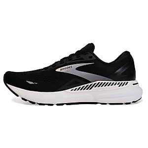 Brooks Men’s Adrenaline GTS 23 Supportive Running Shoe - Black/White/Silver - 9.5 Medium