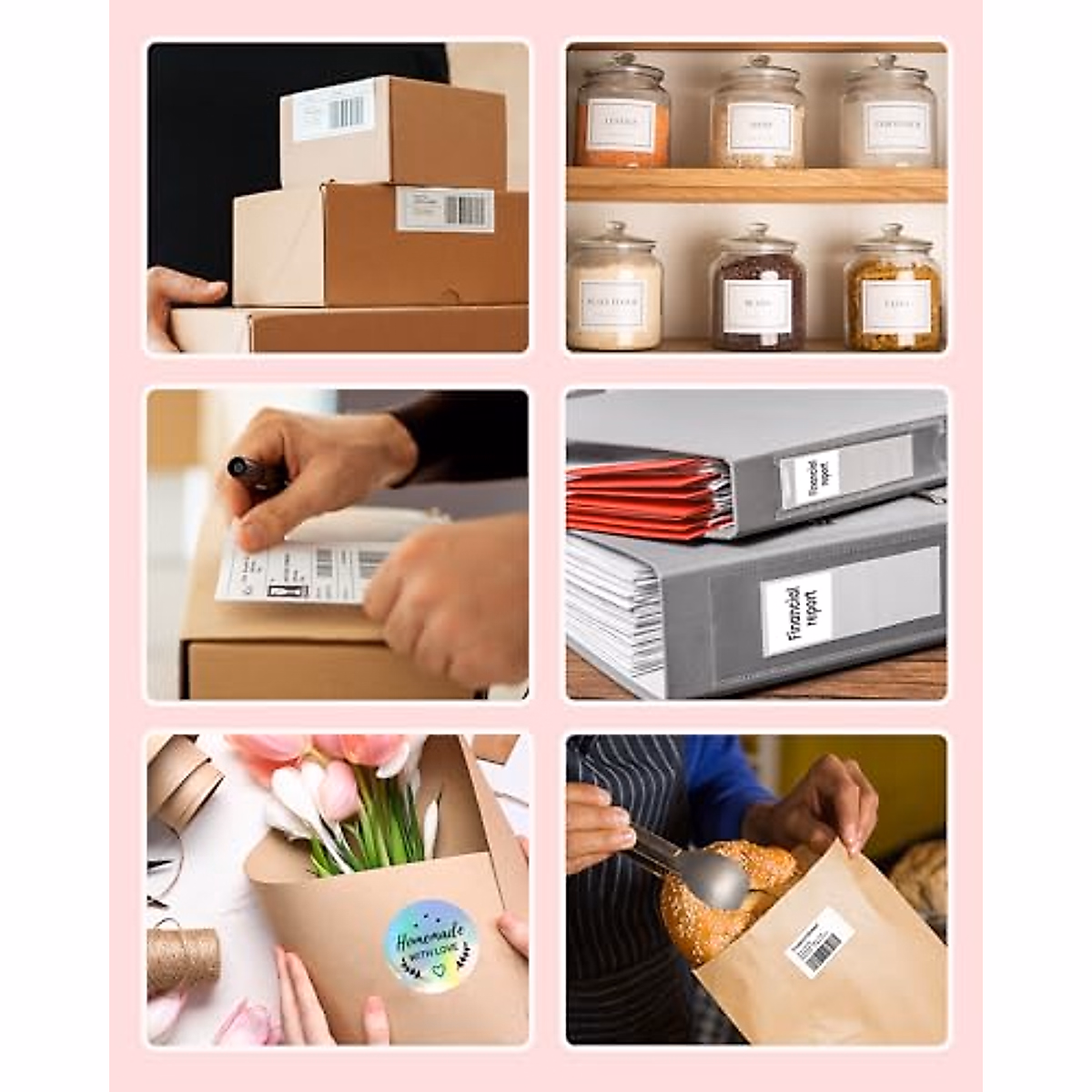 Memoqueen Shipping Label Printer 4X6 - Bluetooth Thermal Label Printer for Small Business and Shipping Packages