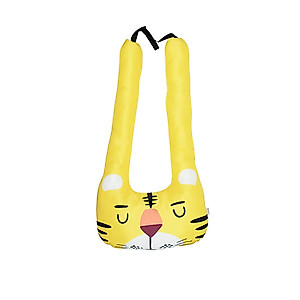 KAKIBLIN Multifunctional Portable Nursery Pillows for Car Seat, Head Support Stroller Pillow, Soft Organic Cotton Toddler Pillows for Sleeping and Feeding, Perfect for Travel, Toddler Cot,Yellow