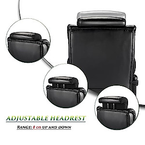 400lbs Big and Tall Office Chair Wide Spring Seat Executive Office Chair for Heavy People Adjustable Headrest Home Office Desk Chair with Heavy Duty Casters 360 Swivel High Back Computer Chair (BLACK)