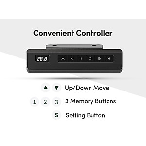 FEZIBO Adjustable Height Electric Standing Desk with Double Drawer, 48 x 24 Inches Stand Up Home Office Desk with Splice Tabletop, Black Frame/Black Top