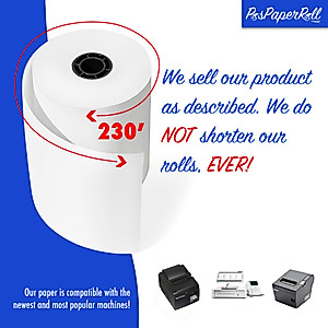 3-1/8" x 220' THERMAL PoS RECEIPT PAPER - 10 NEW ROLLS - MADE IN THE U.S.A.!