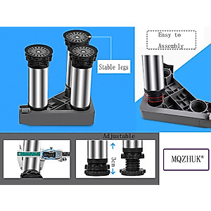 Refrigerator Base Moisture Proof Dishwasher holder stand with Adjustable 4 legs Height 9.8" Air Conditioner Base ice maker High Rack furniture Stainless Steel Base