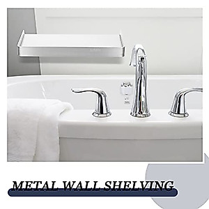 Cabilock Stick-on Wall Shelf Small Wall Mounted Adhesive Shelf Phone Holder Shelf