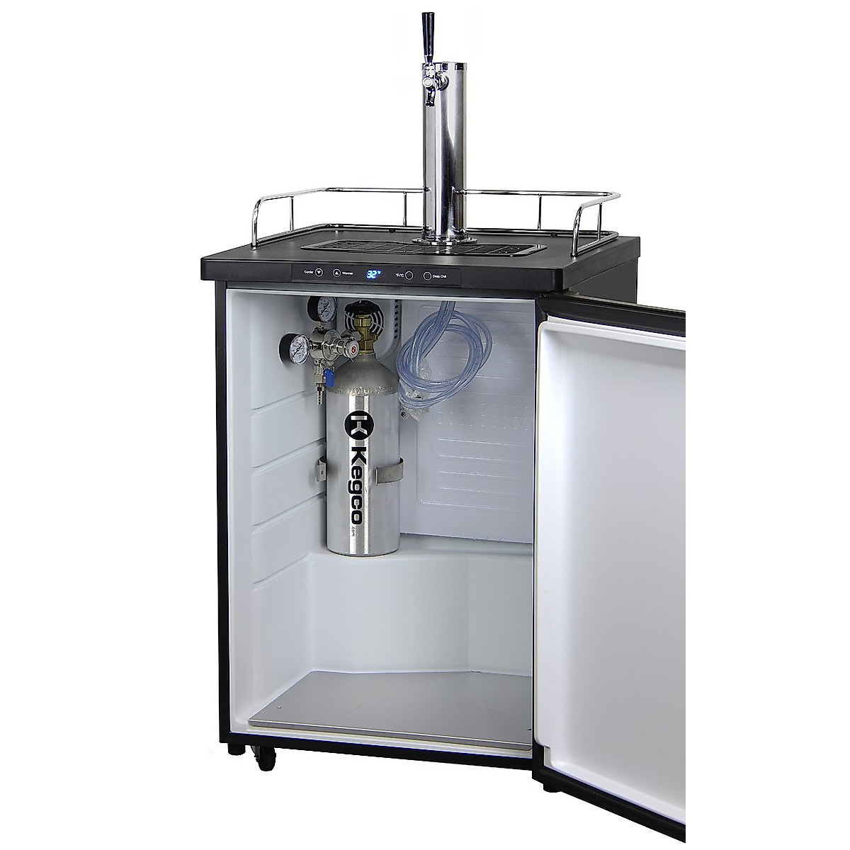 Kegco K309X-1 Keg Dispenser, 1 Faucet, Black Stainless Steel