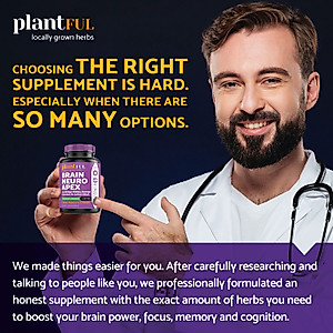 Nootropic Brain Supplement For Focus, Energy, Memory & Clarity Booster | Fast Absorption Brain Vitamins For Adults – Nootropics Pills With Ginkgo Biloba, St Johns Wort, Bacopa Monnieri