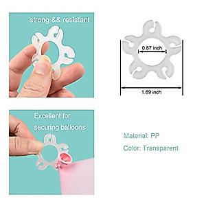 Miliocry Balloon Clips 50 pcs, Balloon Arch Bracket Buckle,Balloon Flower Connectors Clip Holders for Decor Balloon Arch Column Stand Garland Birthday Wedding Baby Shower Party Decorations
