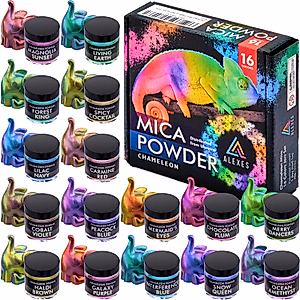 Chameleon Mica Powder – Epoxy Resin Color Pigment Powder - Color Shift Mica Powder - Epoxy Resin Pigment Powder 16 Colors Jars Set – Chameleon Powder - Holographic Mica Powder