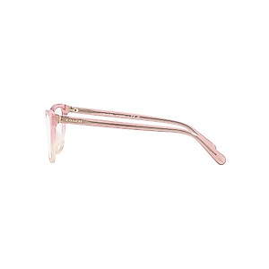 Coach HC6206U Universal Fit Prescription Eyewear Frames, Transparent Pink Gradient/Demo Lens, 52 mm