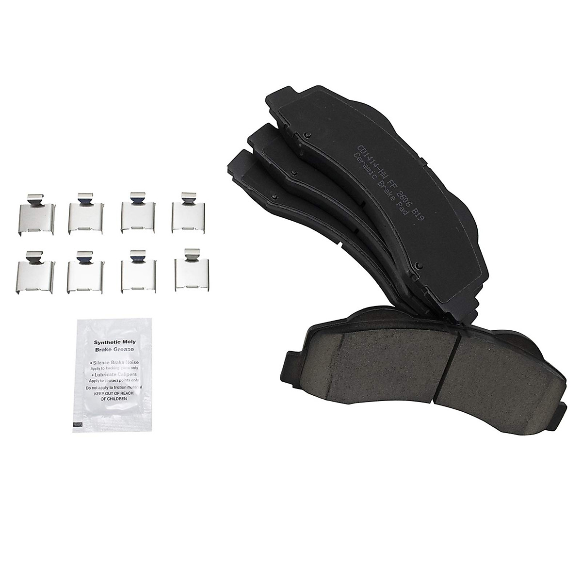 TRQ Front and Rear Brake Pad & Rotor Kit Brake Chemical Kit Brake Pads Brake Rotor Ceramic Vented Premium G-Coated Compatible with 2015-2017 Ford F-150