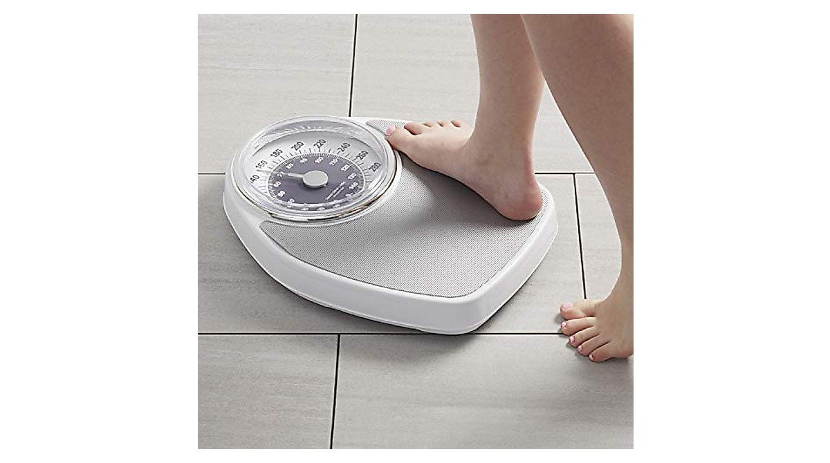 InstaTrack Large Dial Metal Bathroom Scale Up to 330 lbs - No Batteries