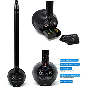 Otamatone Deluxe Electronic Musical Instrument for Adults Portable Synthesizer Digital Electric Music from Japan by Cube/Maywa Denki Cool Stuff Gifts, Black [English Manual]