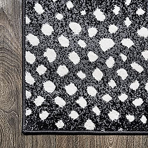 JONATHAN Y SAF100A-8 Antelope Modern Animal Indoor Area-Rug Casual Contemporary Striped Easy-Cleaning Bedroom Kitchen Living Room Non Shedding, 8 X 10, Black/Cream