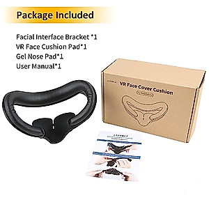 Face Cover Pad and Facial Interface Bracket for Oculus/Meta Quest 2 VR Accessories with Anti-Leakage Nose Pad
