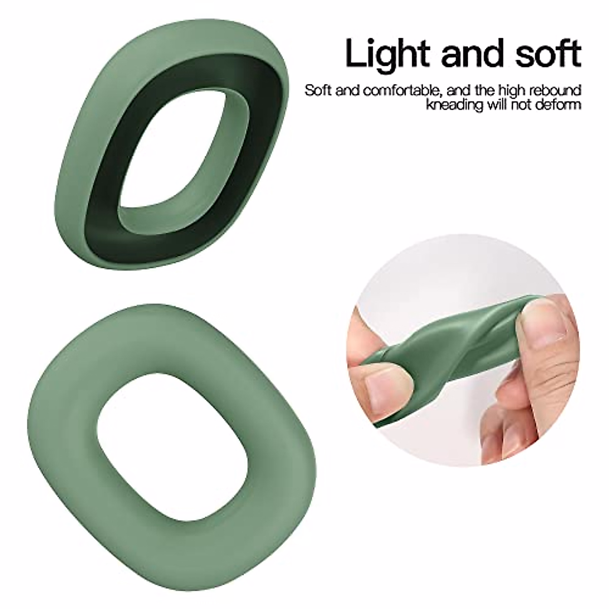 AWINNER Ear Pad Case Compatible for AirPods Max,Washable Soft Silicone Protective Frame Full Cover (Green)