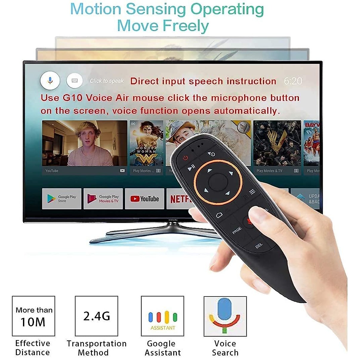 BL Android TV Box T95 Super Android 10.0 TV Box with Air Mouse Remote ControlVoice Remote