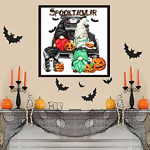 VIGEGU Halloween Truck Gnome Diamond Painting Kits for Adults - Diamond Art Kits 5D Paintings with Diamond Dots Full Drill Round Gem Art,for Spook tacular DIY Gift and Home Decor12 x 12inch rectangle
