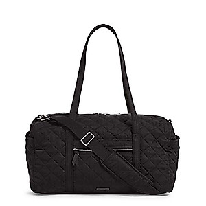 Vera Bradley Women's Performance Twill Medium Travel Duffle Bag, Black, One Size