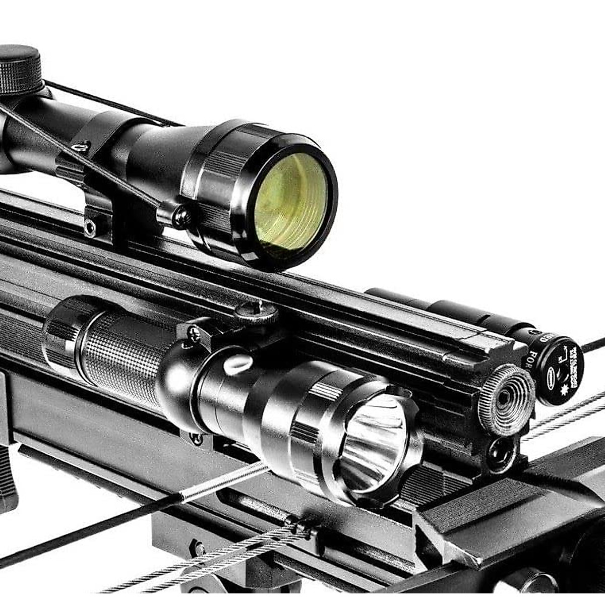 120lbs WT4 Hybrid Crossbow 250 fps Hunting Flashlight Scope Red Light Pointer Combo w/Magazine Capacity + Bag…