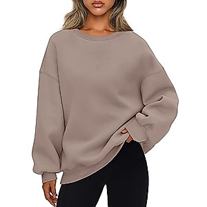 EFAN Women Sweatshirts Oversized Crew Neck Pullover Cute Casual Hoodies 2023 Fall Outfits Fashion Clothes