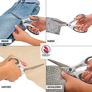 SINGER 8-1/2 Inch Sewing Fabric Scissors with Comfort Grips, Set of 3