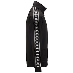 Kappa Man Sweatshirt with Zip 301EFU0 F66 Banda Anniston Slim XXL Nero/Bianco