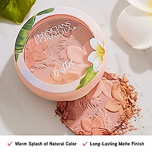 Physicians Formula Matte Monoi Butter Blush Makeup Powder, Mauvy Mattes, Dermatologist Tested