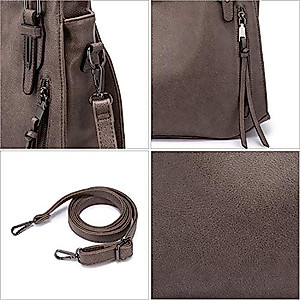 Realer Handbags for Women Hobo Bags Large Crossbody Shoulder Bag Vegan Faux Leather, with Holster/Wallet