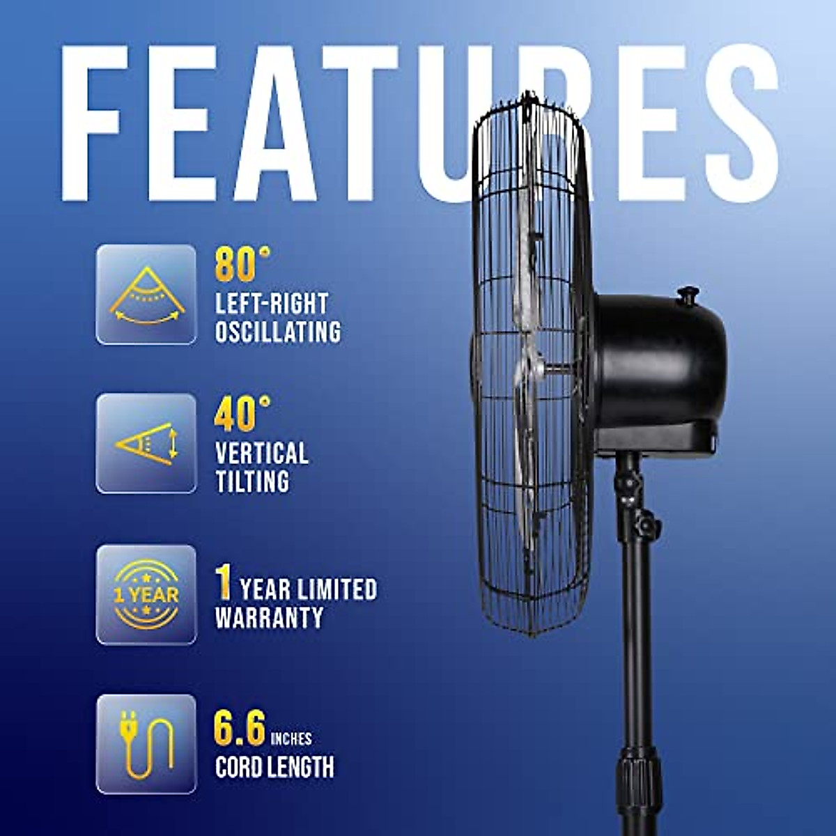 Tornado 20" High Velocity Oscillating Fan - 5000 CFM