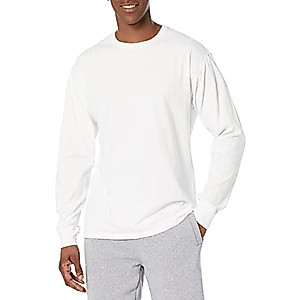 Hanes Originals Long Sleeve Garment Dyed T-Shirt, 100% Cotton Tees for Men, White