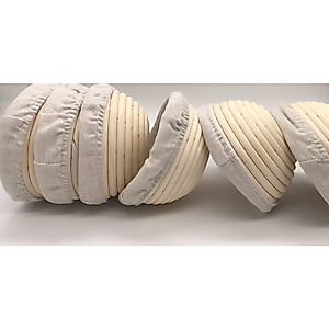 6 PCS Natural Rattan Brotform Banneton Proofing Basket Round Bread Basket for Baking Dough (5 Inch)