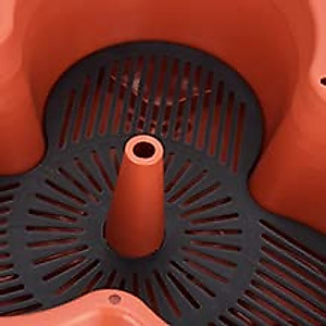 RooTrimmer Stackable Planter, Vertical Garden Planter, Strawberry Planter, Indoor/Outdoor Planters, 5 Tier Garden Tower, Herb Planter for Growing Vegetables and Succulents (Bick Red)