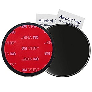 Randconcept - 95mm Adhesive Dashboard Pad Mounting Disk with Adhesive for Suction Cup Phone Mount & for Garmin GPS Suction Mount | 3.74" Wide Diameter 2 Pcs
