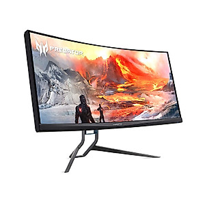 Acer Predator X35 bmiphzx 1800R Curved 35" UltraWide QHD Gaming Monitor with NVIDIA G-SYNC Ultimate, Quantum Dot, 200Hz, VESA Certified DisplayHDR 1000, (Display Port & HDMI Port),Black