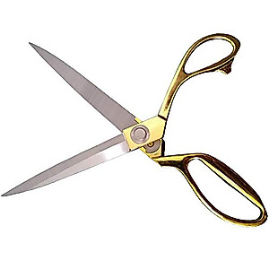 Jasni Liu Tailor Scissors Professional 10.5" Gold Stainless Steel Professional Shears Heavy Duty