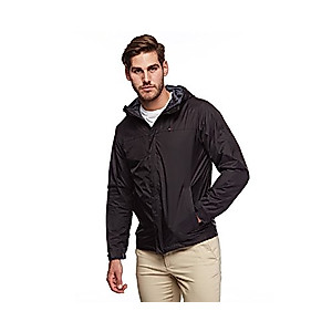 Tommy Hilfiger Men's Waterproof Breathable Hooded Jacket, Black, X-Large