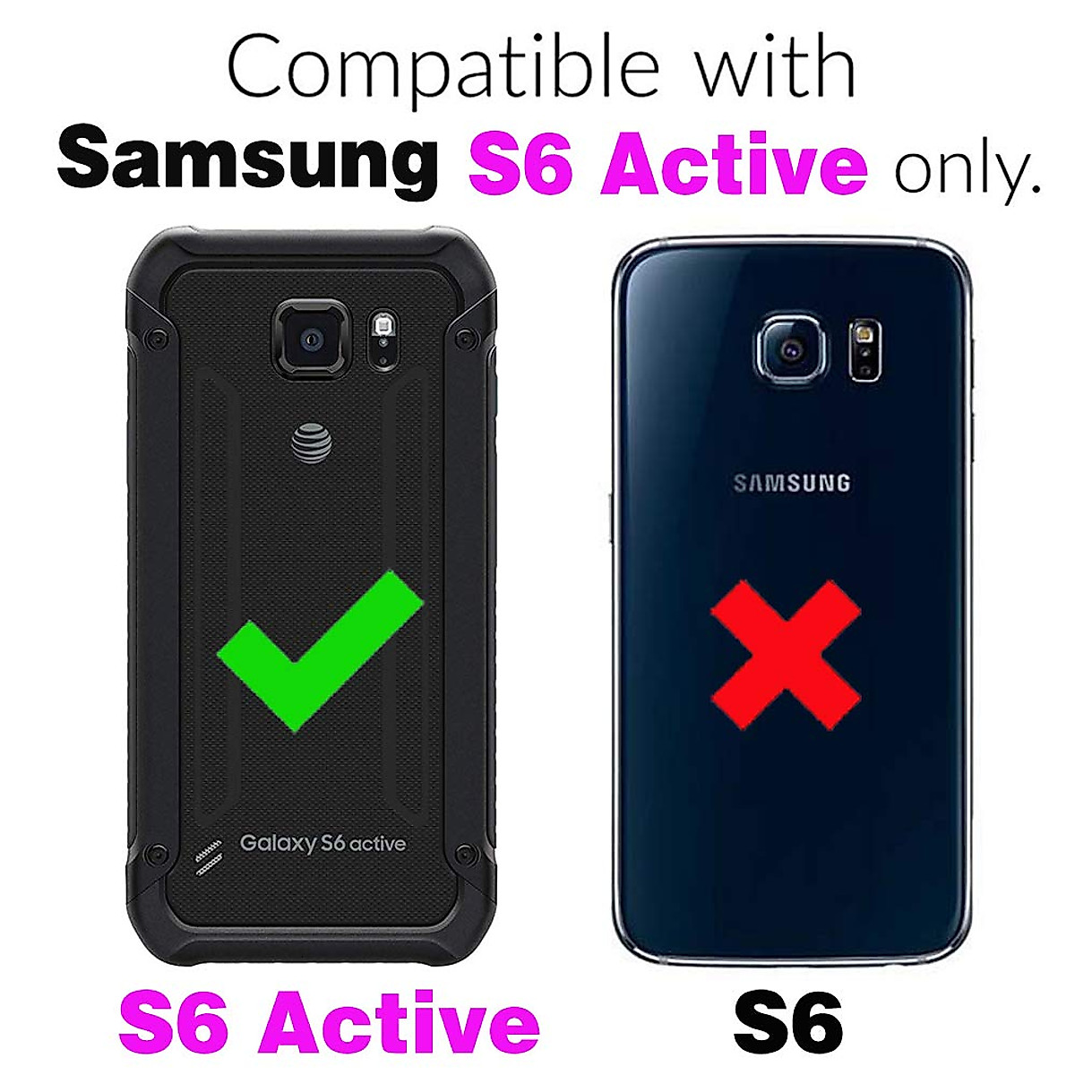 FDCWTSH Compatible with Samsung Galaxy S6 Active Wallet Case and Wrist Strap Lanyard Leather Flip Card Holder Stand Cell Accessories Phone Cover for Glaxay S6Active 6s S 6 6Active G890A Rose Gold