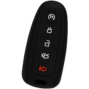 KeyGuardz Keyless Entry Remote Car Smart Key Fob Outer Shell Cover Soft Rubber Case for Ford Lincoln