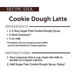 Jordan's Skinny Syrups Sugar Free Cookie Dough Syrup | Gluten Free | Keto | Kosher | Made in the USA