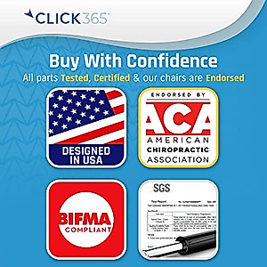 Click365 Transform 3.0 Extra Comfort Ergonomic Mid Back Channel Stitching Desk Chair, with Padded armrests, Adjustable-Height, Tilt, Lumbar Support, 360-Degree Swivel, Bonded Leather, Cognac