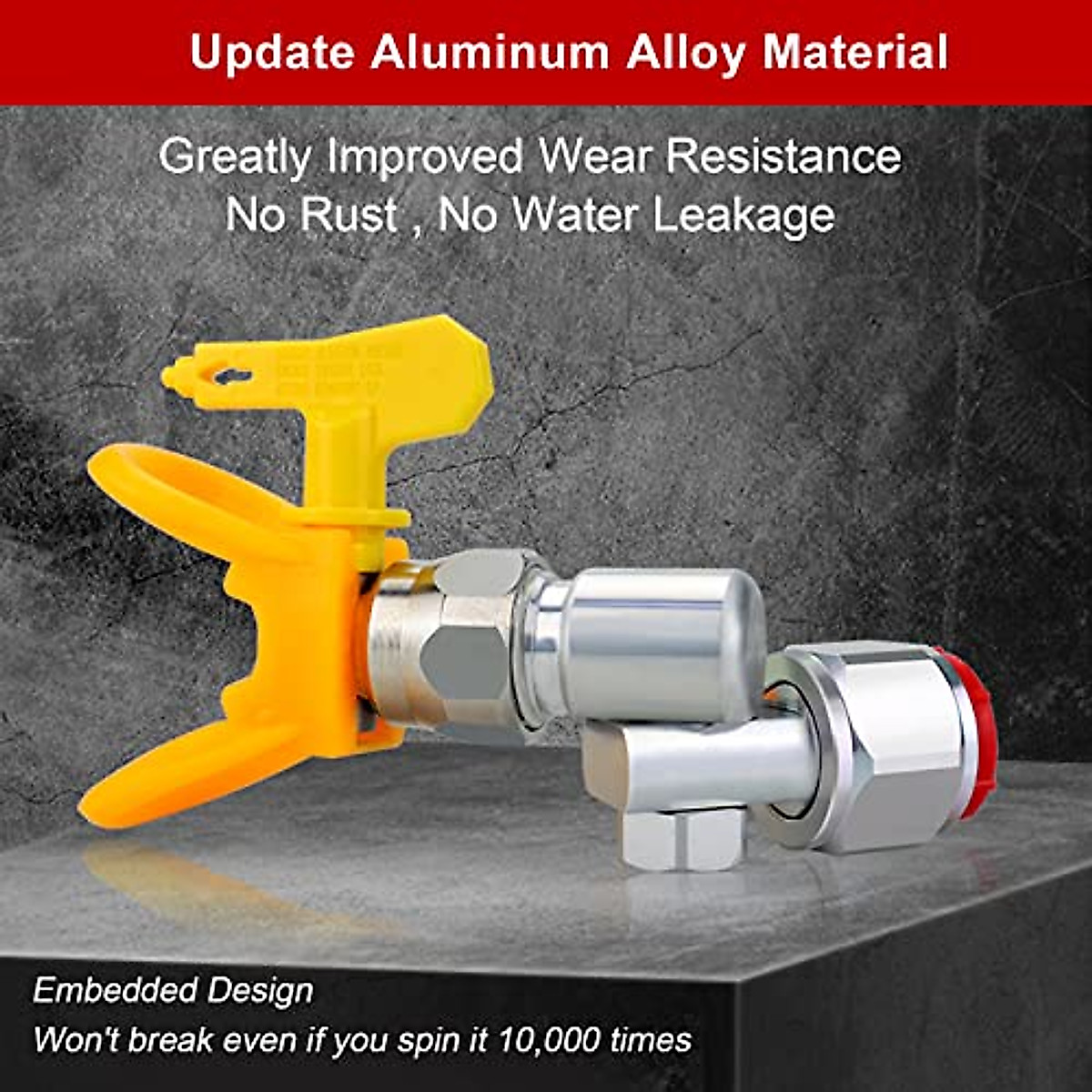 Airless Paint Spray Gun Swivel Joint Compatible with Graco 235486 7/8 Inch Thread 360 Degree Rotation