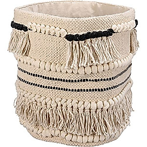 Primitives by Kathy Black Tassels Decorative Bin