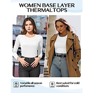 YOGINGO White Women's Thermal Underwear Top